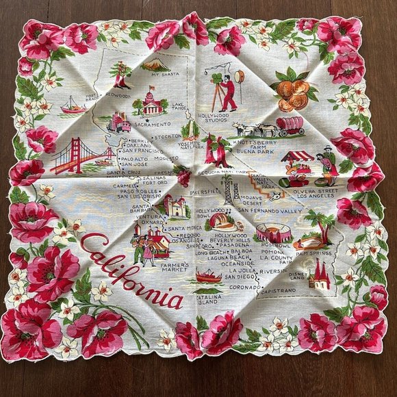 Vintage | Accessories | Vintage Map Of California Cities 6s ...
